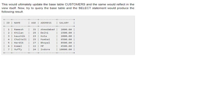 VIEWS.pptx | Databases | Computer Software and Applications