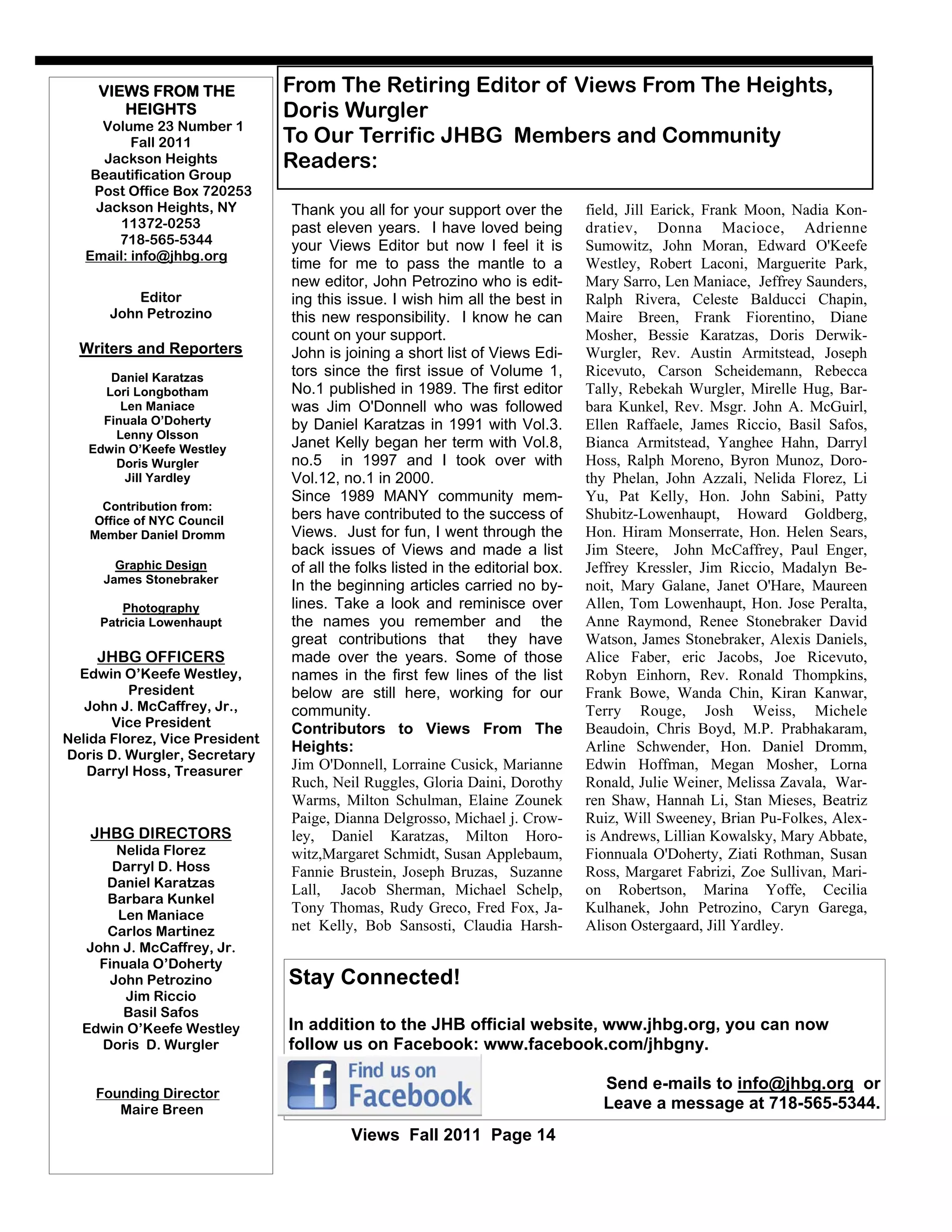 Views from the Heights - Fall 2011 | PDF