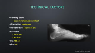 X-RAY views for foot, calcaneum, and ankle joint. | PDF