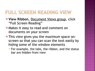 Views in word_2010 | PPT