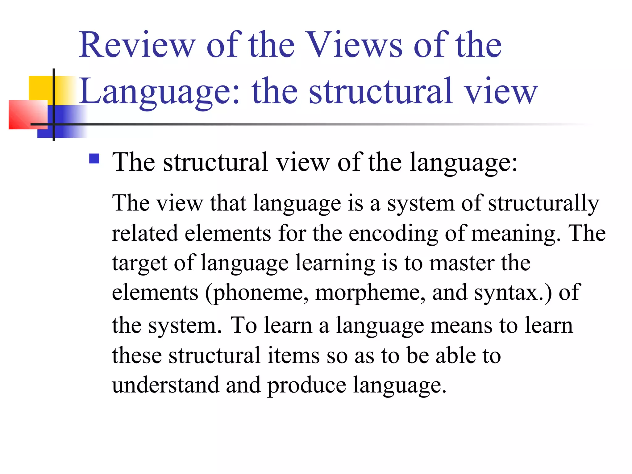 Views of lge and learning theories | PPT