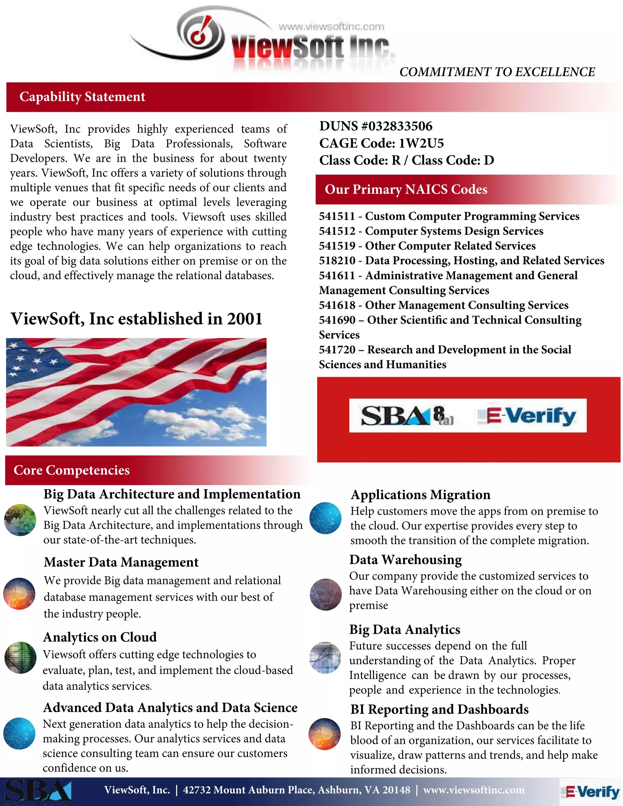 View soft.inc capabilitystatement | PDF