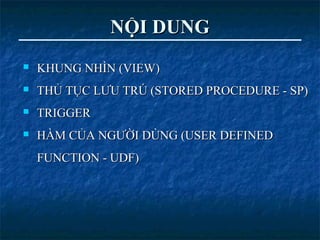 View sp trigger_udf | PPT