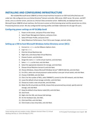 Scale testing and cost analysis study: VMware Horizon View 5.2 virtual ...