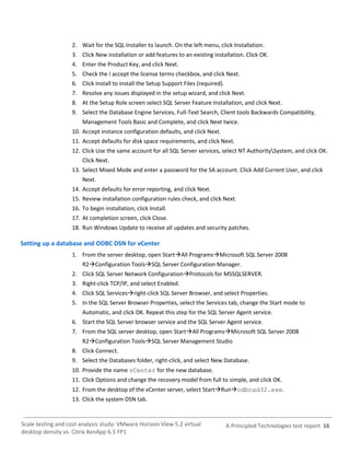 Scale testing and cost analysis study: VMware Horizon View 5.2 virtual ...