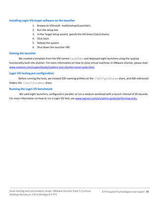 Scale testing and cost analysis study: VMware Horizon View 5.2 virtual ...