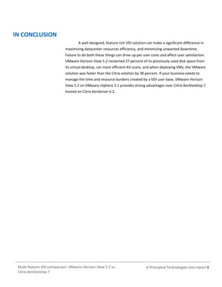 Multi-feature VDI comparison: VMware Horizon View 5.2 vs. Citrix ...