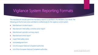 Vigilance system reporting | PPTX