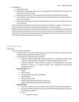 Vigilancia fetal anteparto | PDF