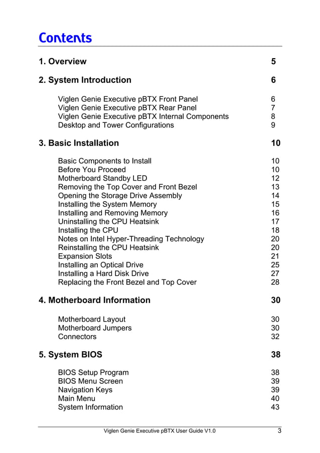 Viglen genie executive_p_btx_user_guide | PDF | Computing | Technology & Computing
