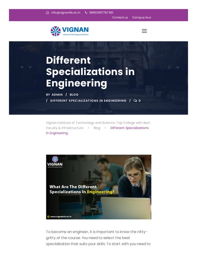 Different Specializations in Engineering | PDF | Civil Engineering Industry | Industries