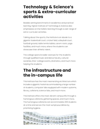 Vignan Institute of Technology & Science – Best Engineering College of ...