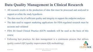 Enhancing Data Quality in Clinical Trials: Best Practices and Quality ...