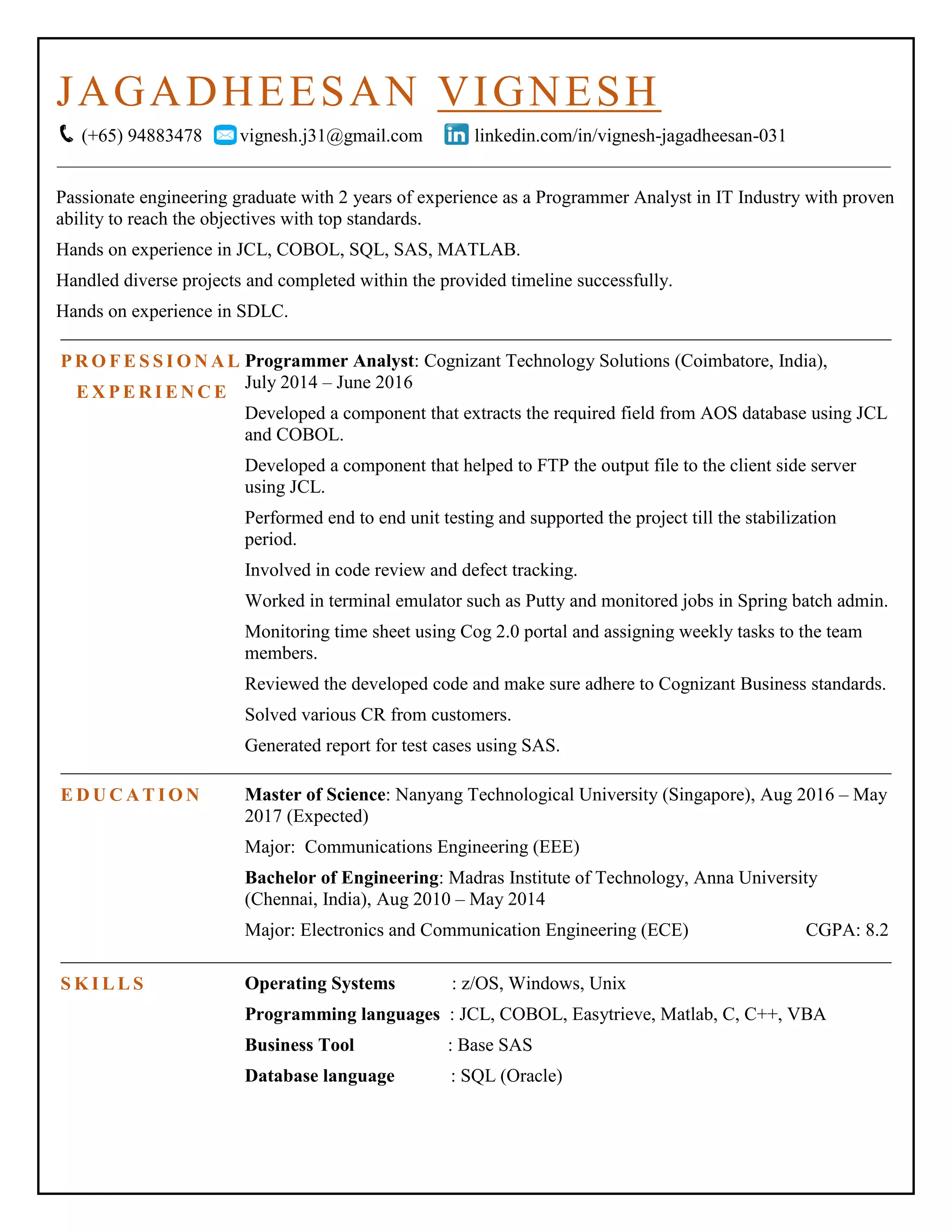 Vignesh_Resume | PDF