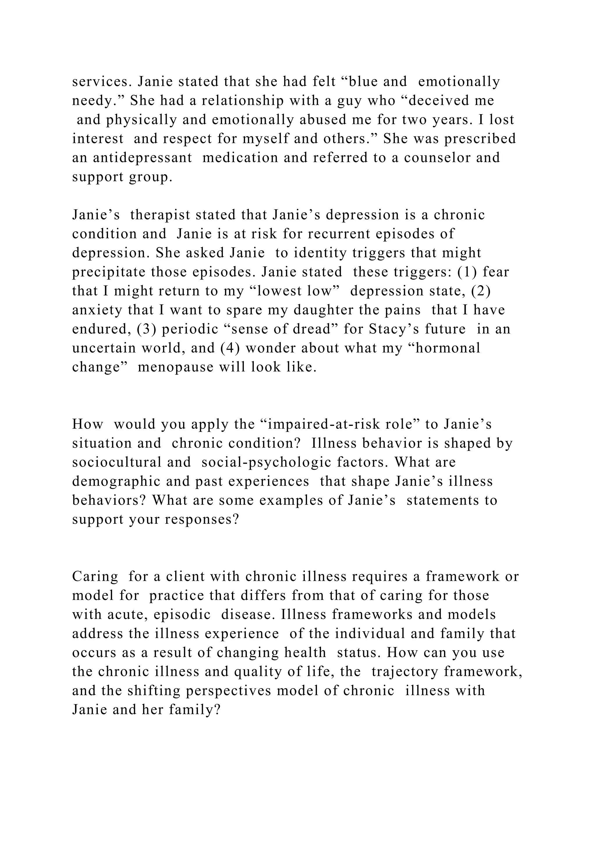 Vignette Analysis IThis assignment focuses on vignette analysis.docx