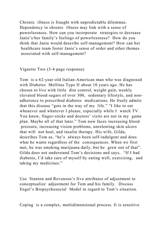 Vignette Analysis IThis assignment focuses on vignette analysis.docx