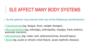 Systemic lupus erythematosus (SLE) | PPT