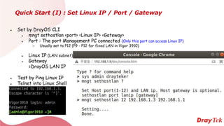 Vigor 3910 docker firmware quick start | PPTX