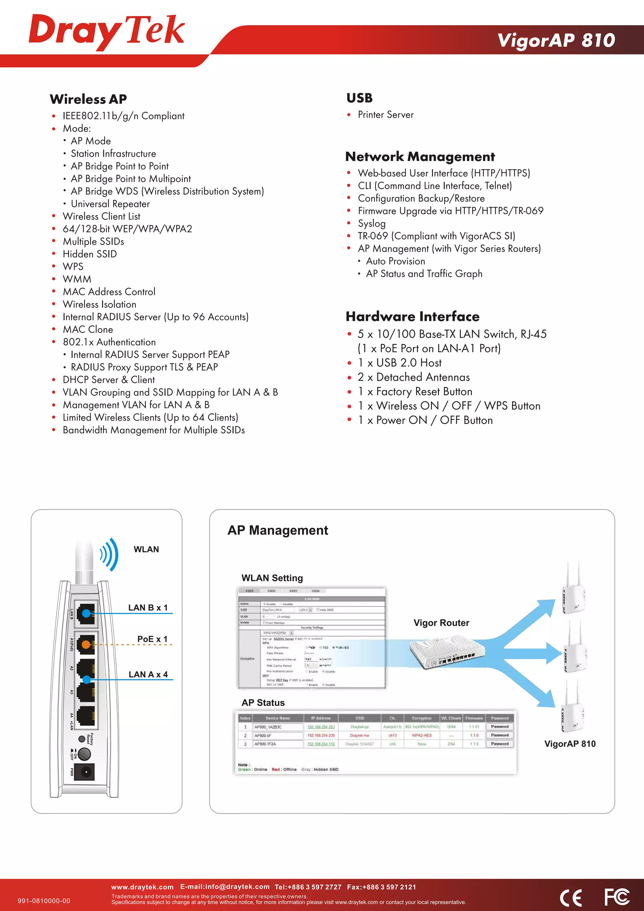 Vigor ap810 datasheet_140103 | PDF