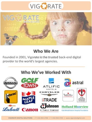Vigorate media kit 2013 | PPTX