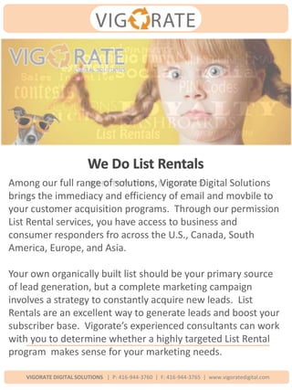 Vigorate media kit 2013 | PPTX