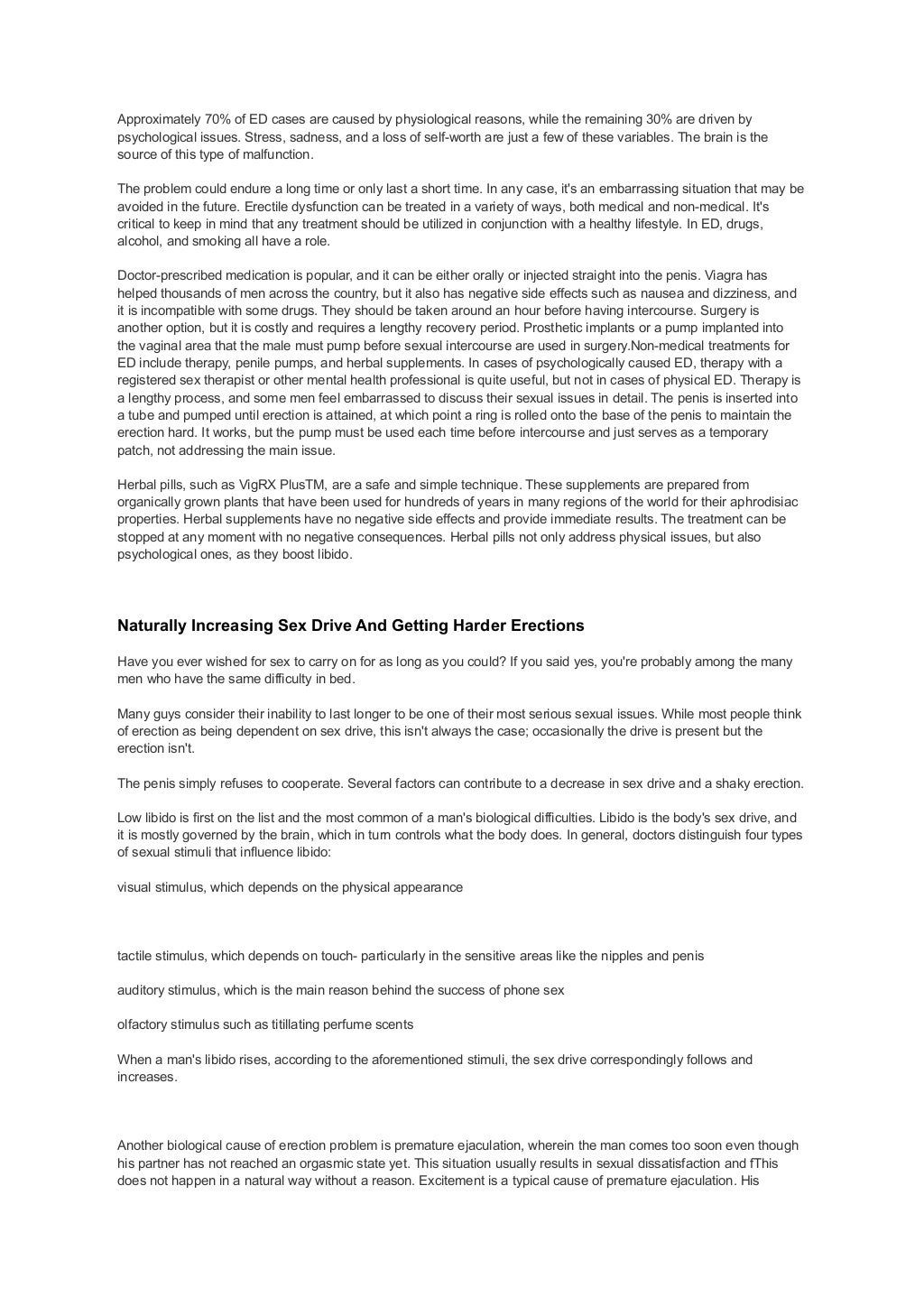 Vig rx plus Supplement