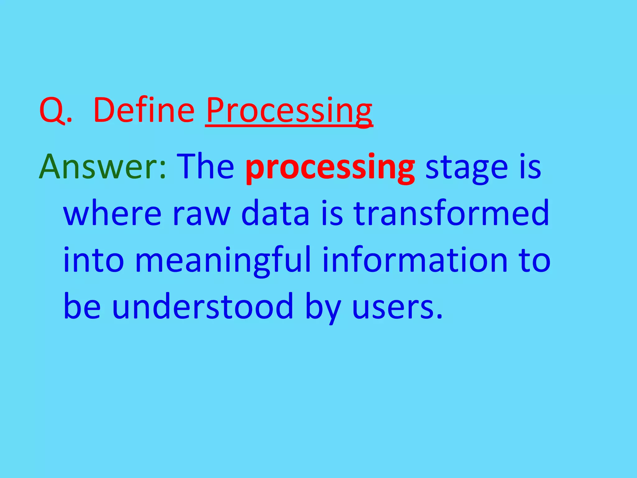 DATA PROCESSING CYCLE | PPT
