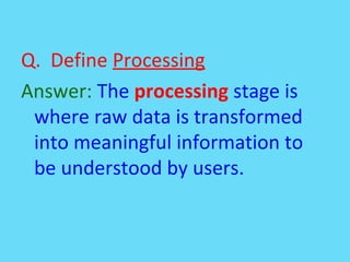 DATA PROCESSING CYCLE | PPT