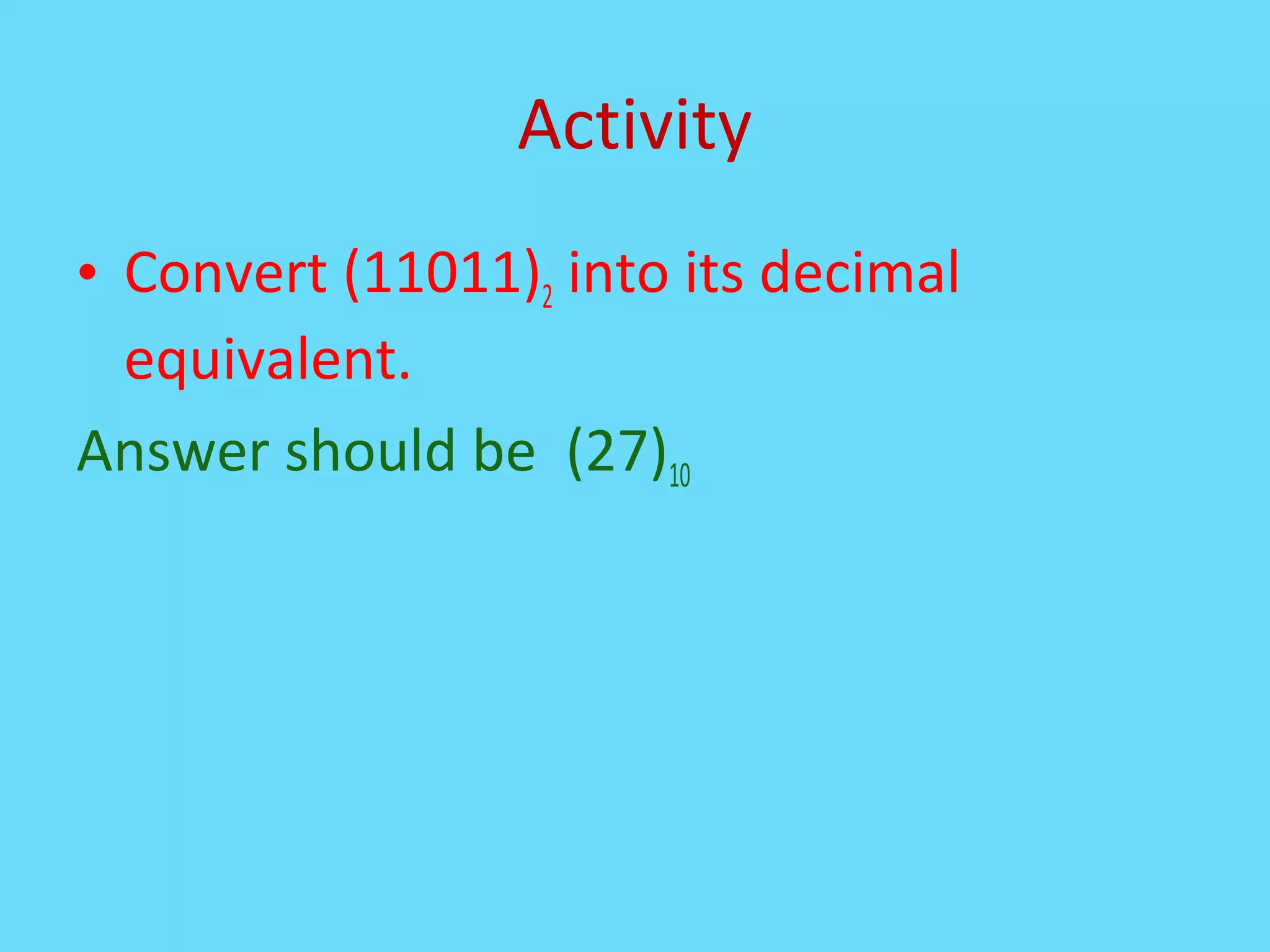 BINARY NUMBER SYSTEM | PPT