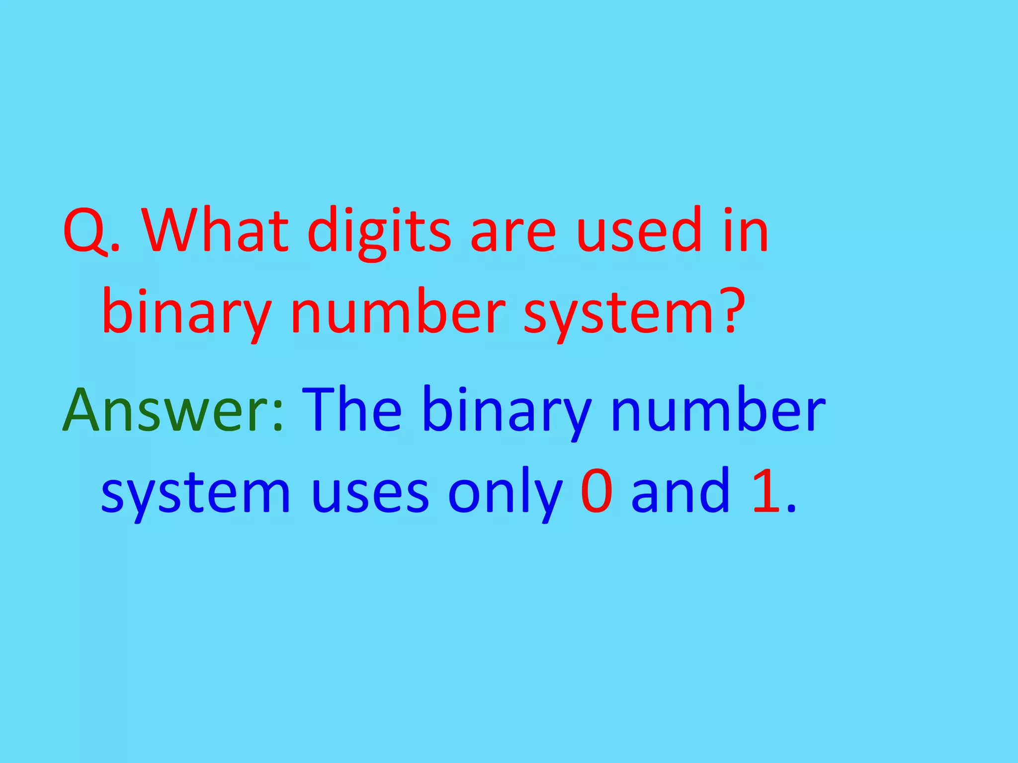BINARY NUMBER SYSTEM | PPT