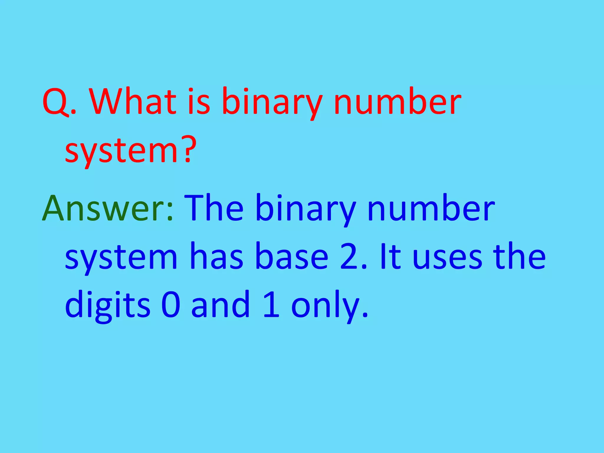 Binary Number System Ppt 