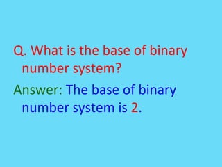 BINARY NUMBER SYSTEM | PPT