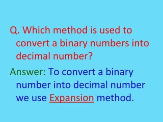 BINARY NUMBER SYSTEM | PPT