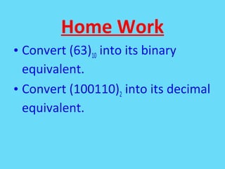 BINARY NUMBER SYSTEM | PPT