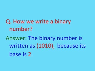 BINARY NUMBER SYSTEM | PPT