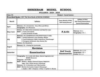 Details of class VII Syllabus for academic 2024-25 | PDF | Books and ...