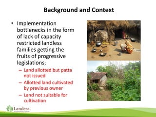 Land to the landless | PPT