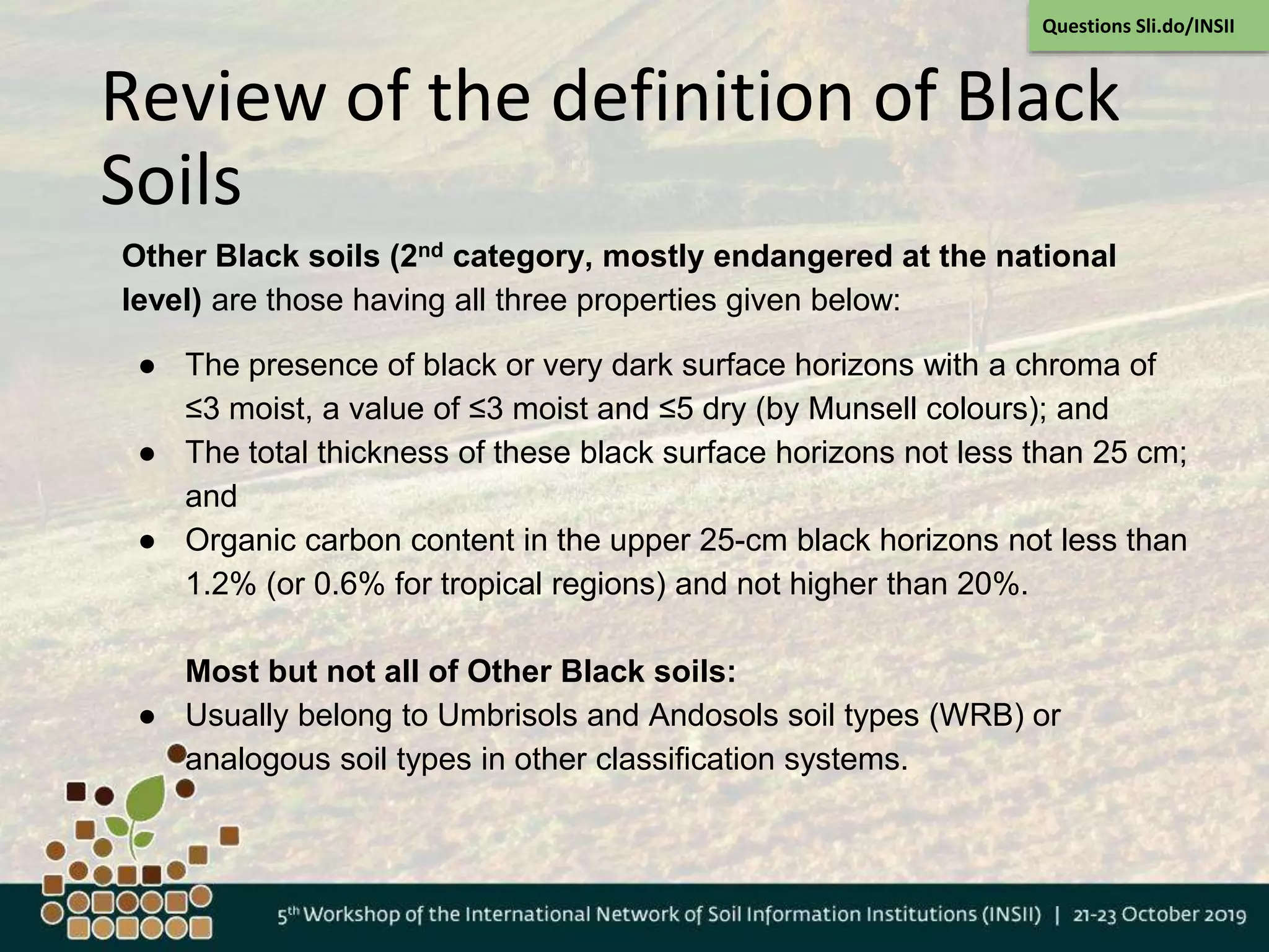 VIIf - INBS - Global Black Soil Distribution Assessment | PPTX