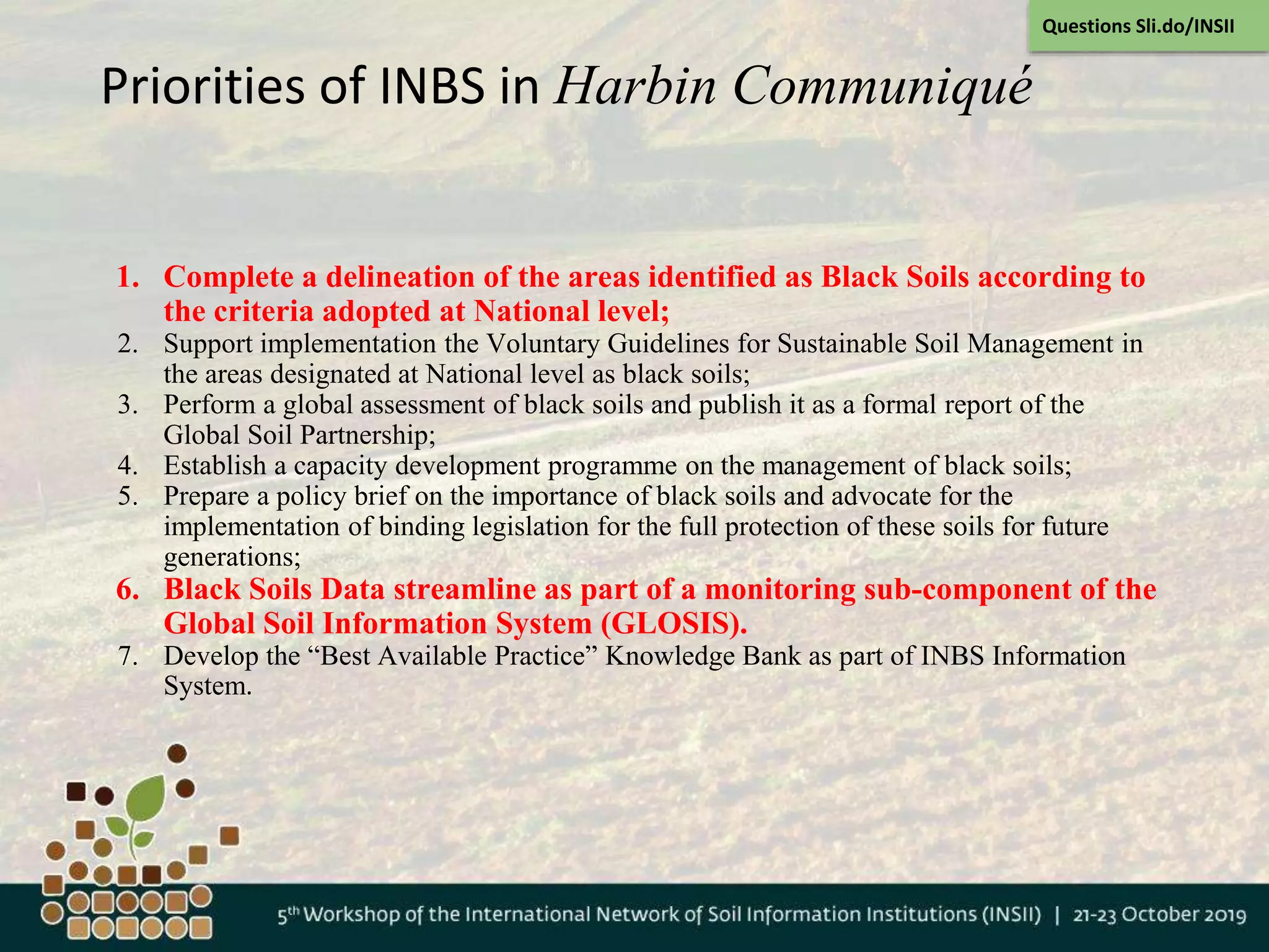 VIIf - INBS - Global Black Soil Distribution Assessment | PPTX