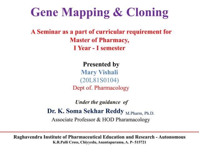 GENE MAPPING & CLONING | PPTX