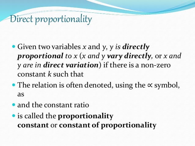 direct and inverse proportion