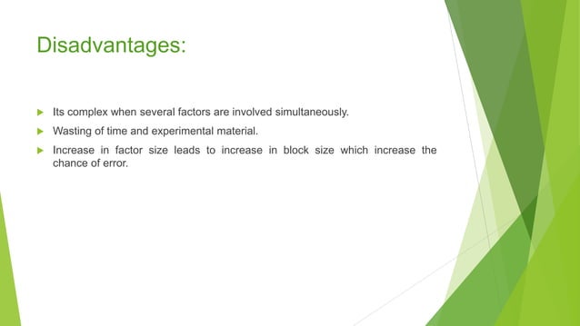 Factorial design, biostatistics and research methodology | PPTX