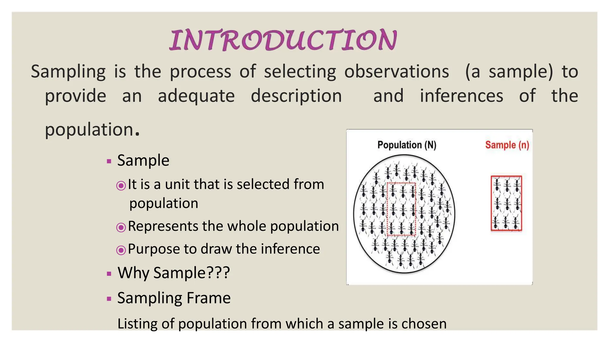 biostatistics and research methodology, Sampling | PPT
