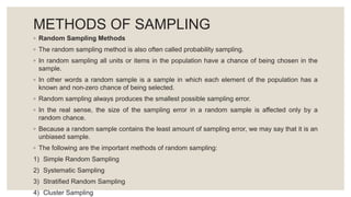 biostatistics and research methodology, Sampling | PPTX