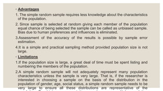 biostatistics and research methodology, Sampling | PPT