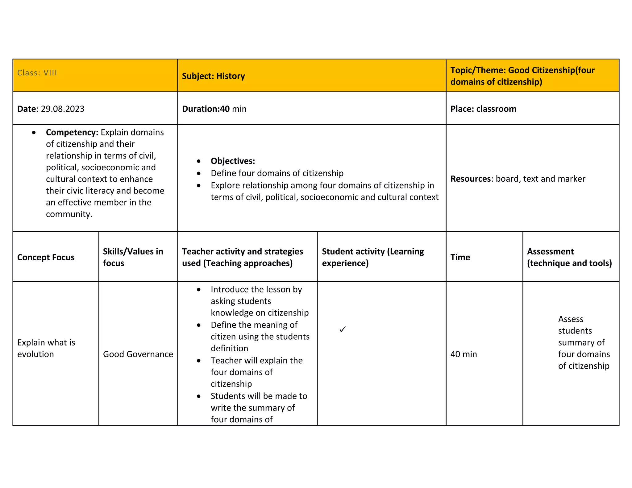 Lesson plan sample | DOCX
