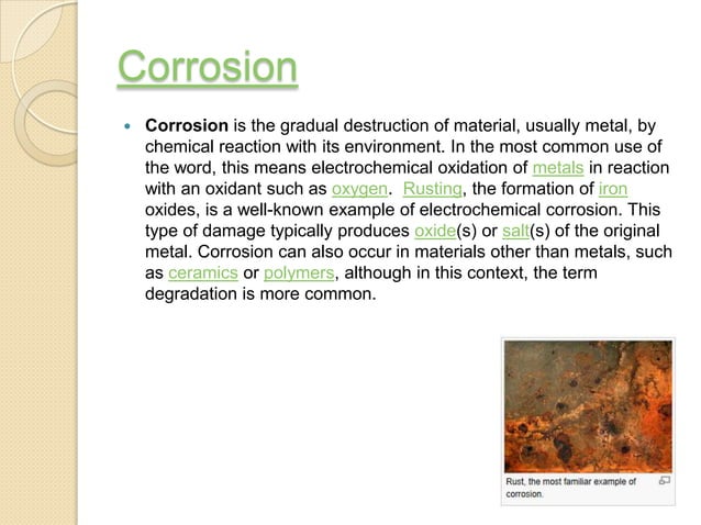 Materials & corrosion | PPT