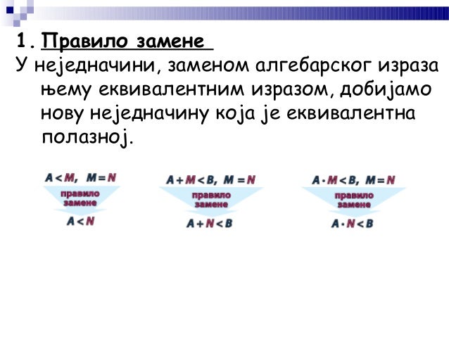 VIII razred - Linearne jednacine i nejednacine sa jednom nepoznatom VIII razred - Linearne jednacine i nejednacine sa jednom nepoznatom