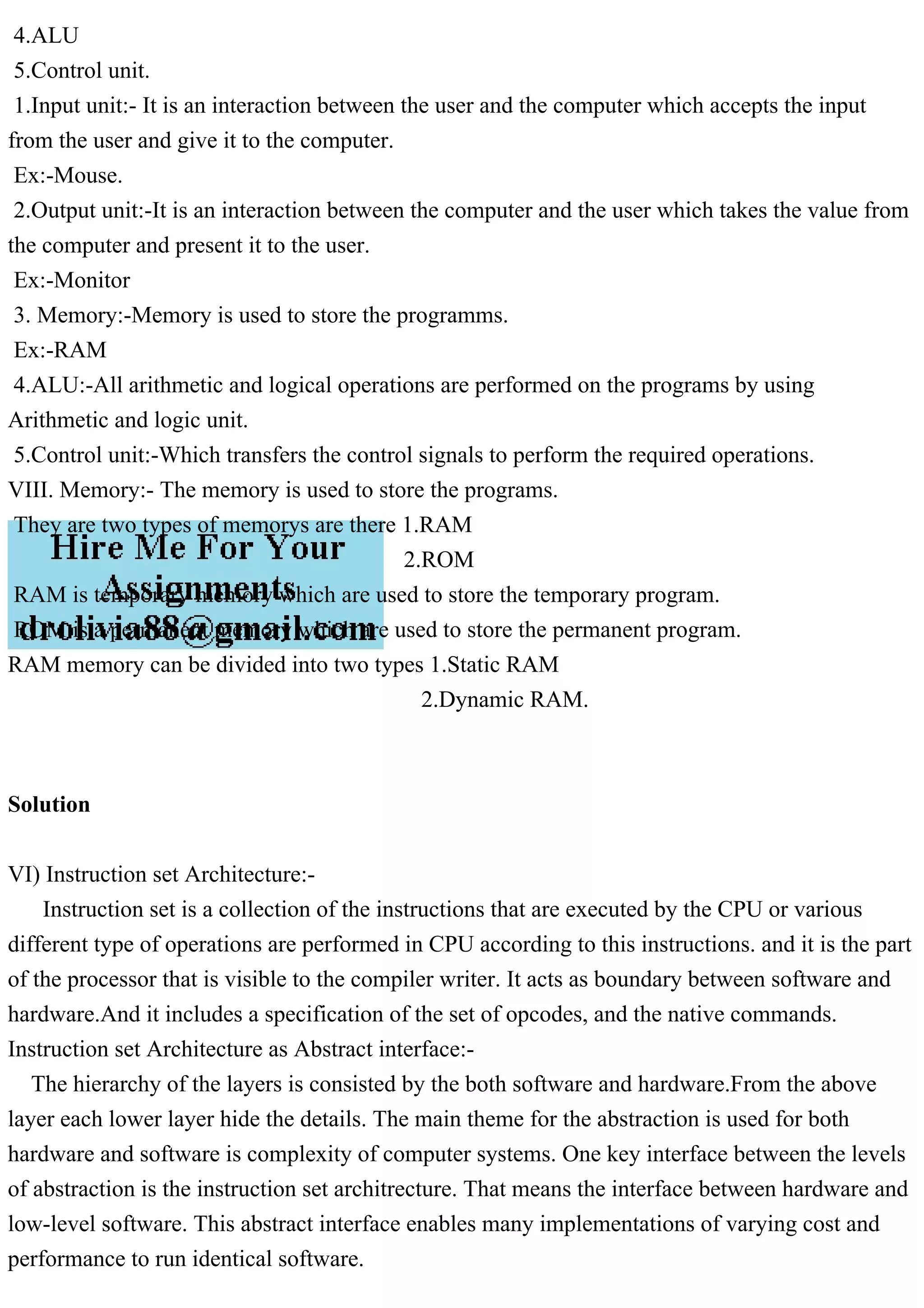 Vi Instruction Set Architecture Instruction Set Is A Colle Pdf