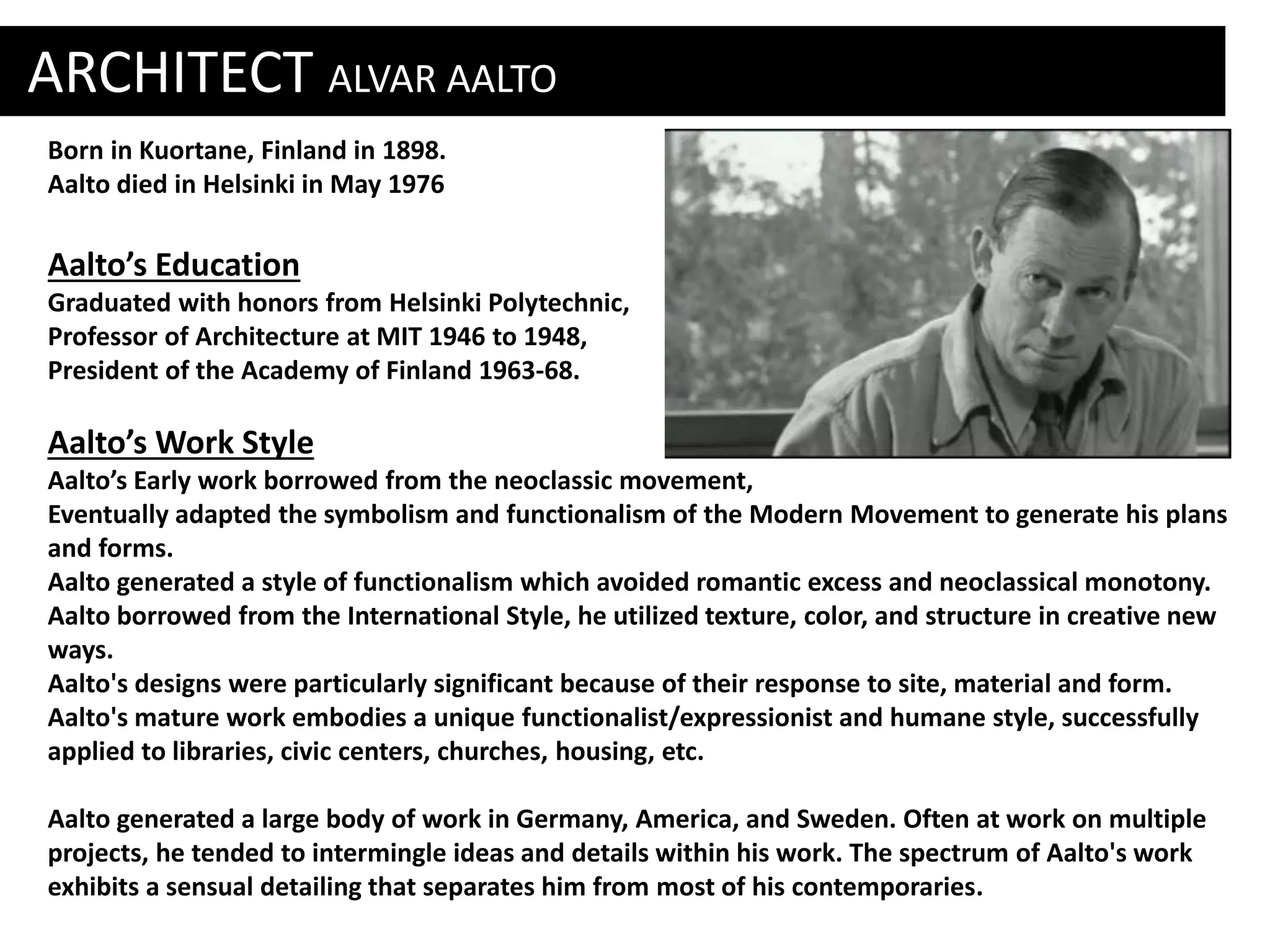 Alvaro Alto-Viipuri library | PPTX